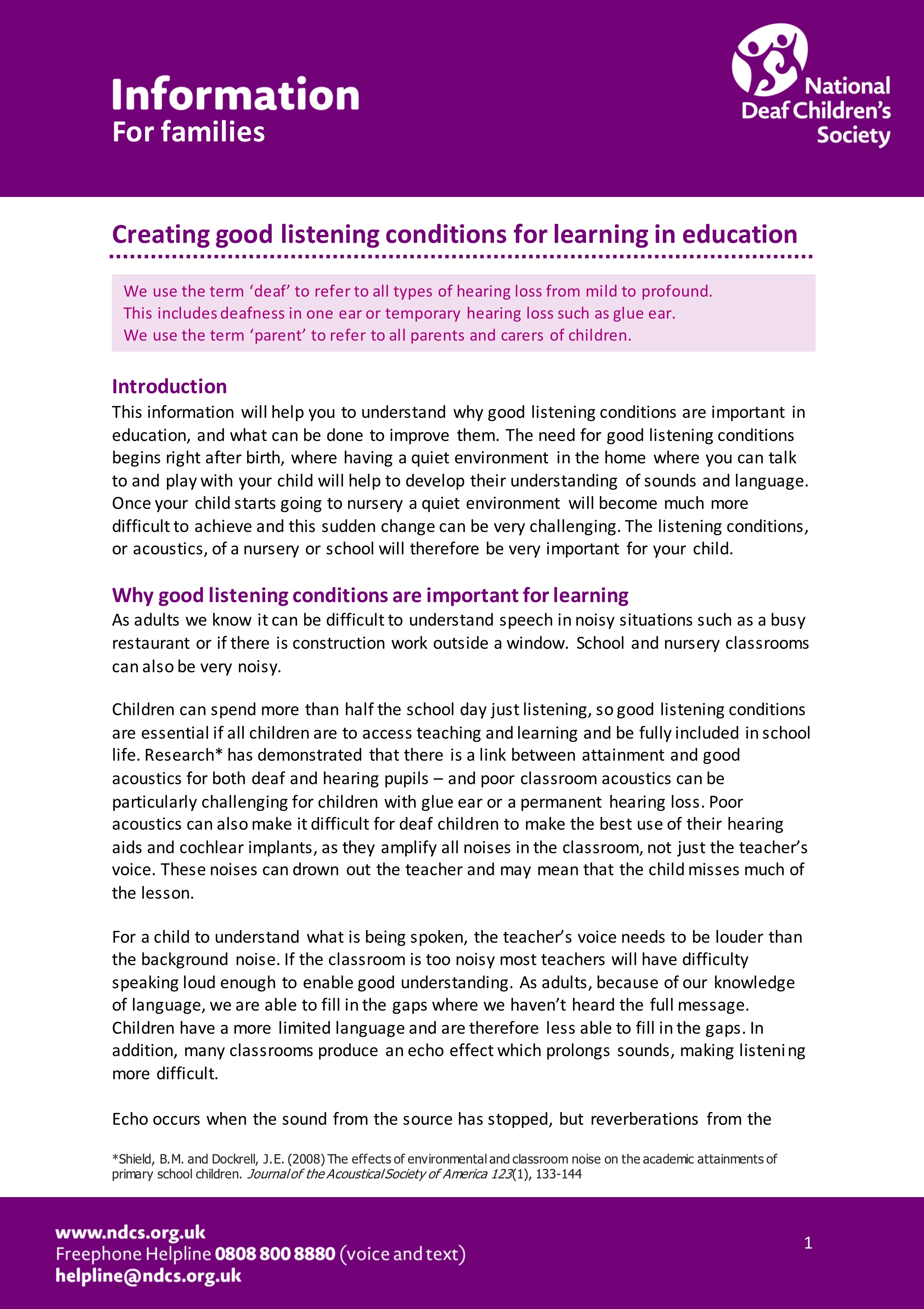 NDCS Booklets | MESHGuides